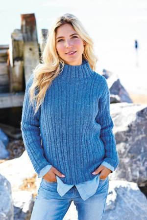 Ribbed Unisex Jumper Knitting Pattern | The Knitting Network