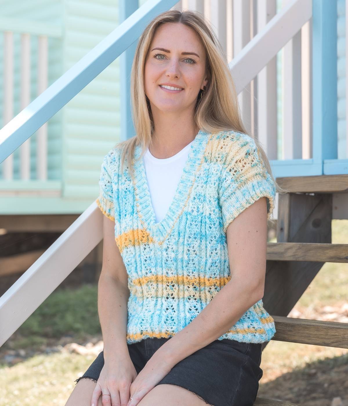 Ladies Tank Top in Sunflower Yarns Vibe DK | The Knitting Network