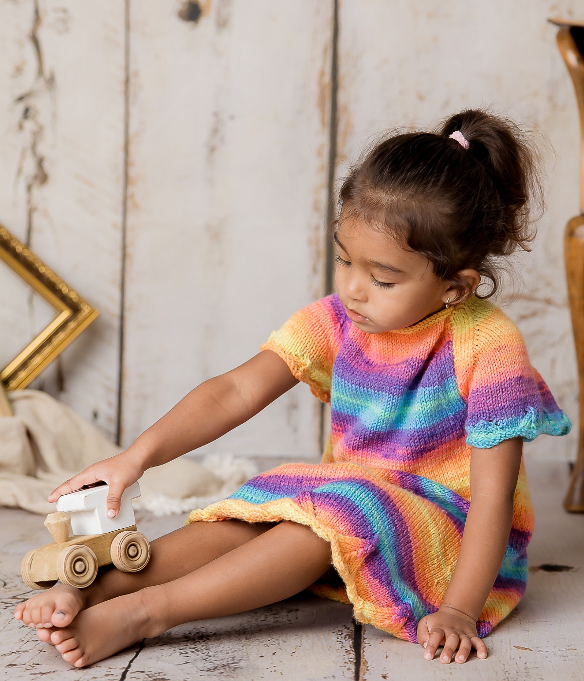 Child's Knitted Dress in Emu Batik DK (5001) | The Knitting Network